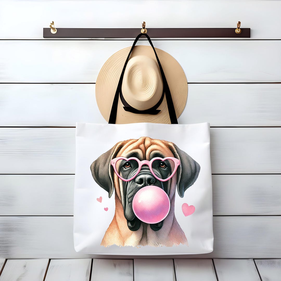 Valentine Digital Download - Watercolor English Mastiff PNG - Heart ...
