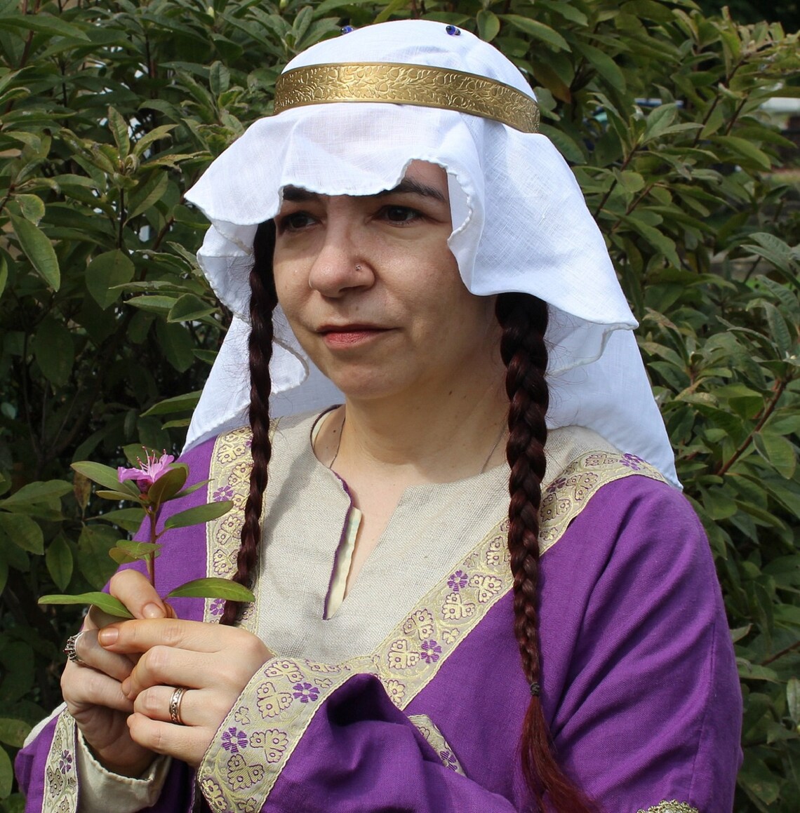 Medieval Veil Long White Linen - Etsy