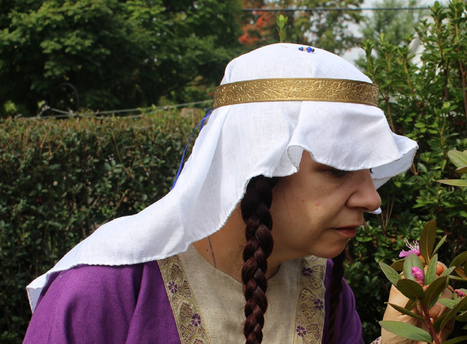 Medieval Veil Long White Linen - Etsy
