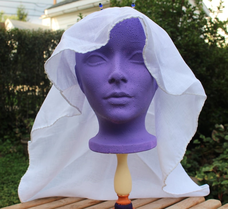 Medieval Veil Long White Linen - Etsy