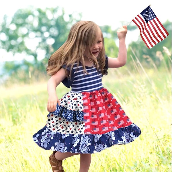 Red White Blue Dress - Etsy