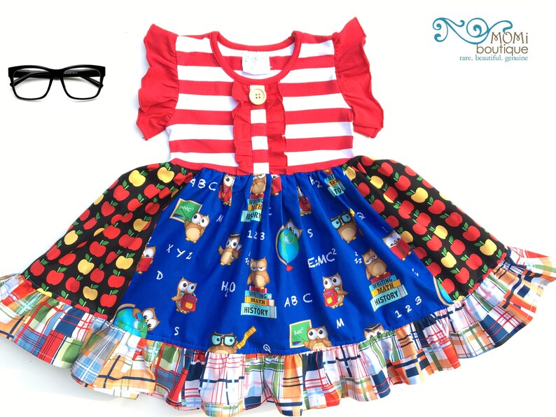 Back to School Dress Owl Dress First Day of School Dress - Etsy