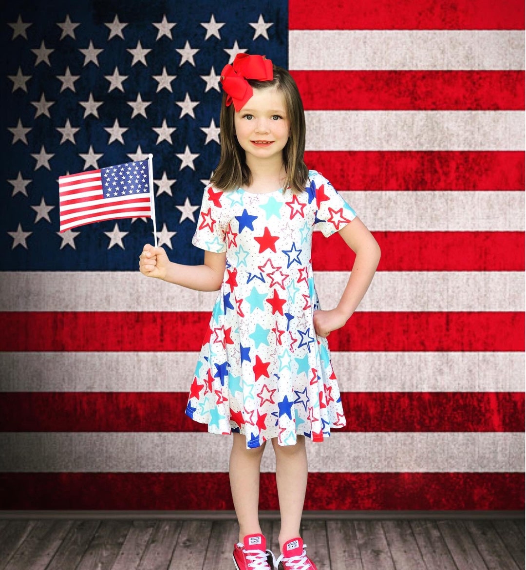 Patriotic Dress Veterans Day Ready to Ship Election Dress Red White ...