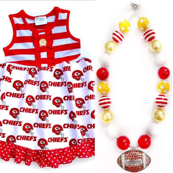 Girls Kc Chiefs Dress - Etsy