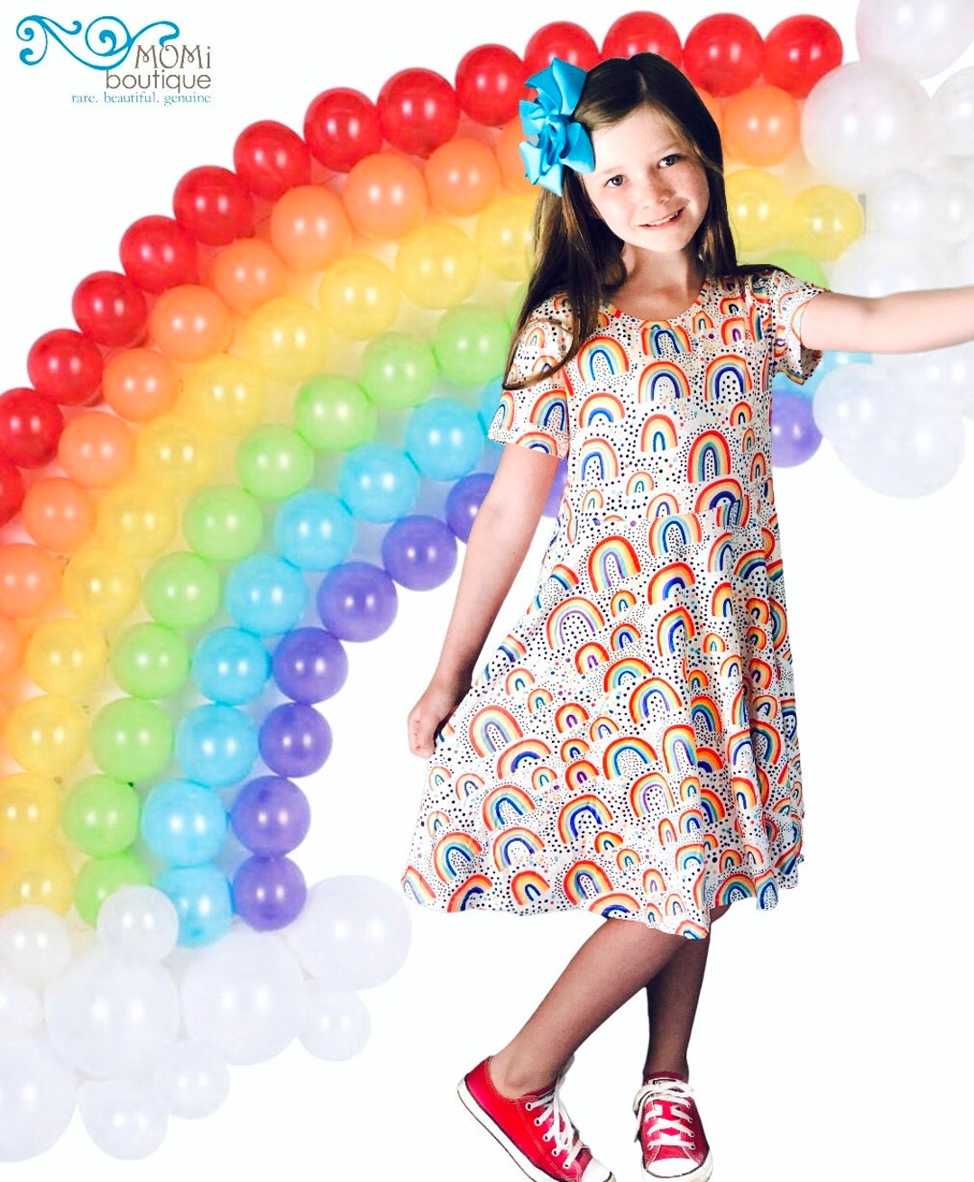 Girls Rainbow Dress St. Patrick’s Day Dress Rainbow Baby Shower Gift ...