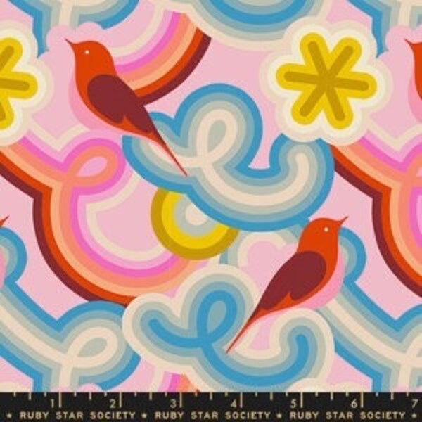 Melody Miller Ruby Star Fabric - Etsy