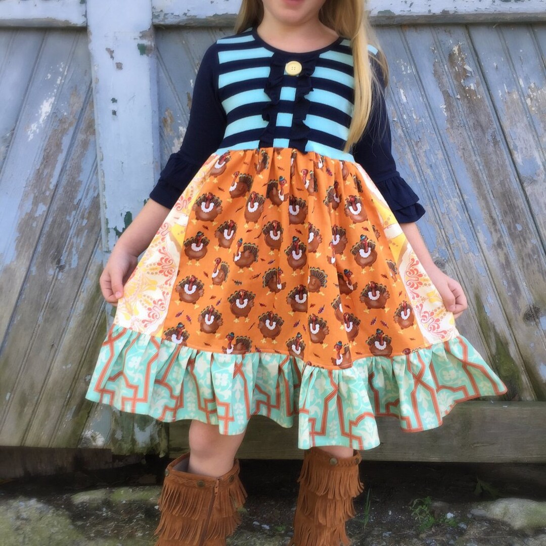 Girls Thanksgiving Dress, Turkey Dresses for Girls, Toddler ...