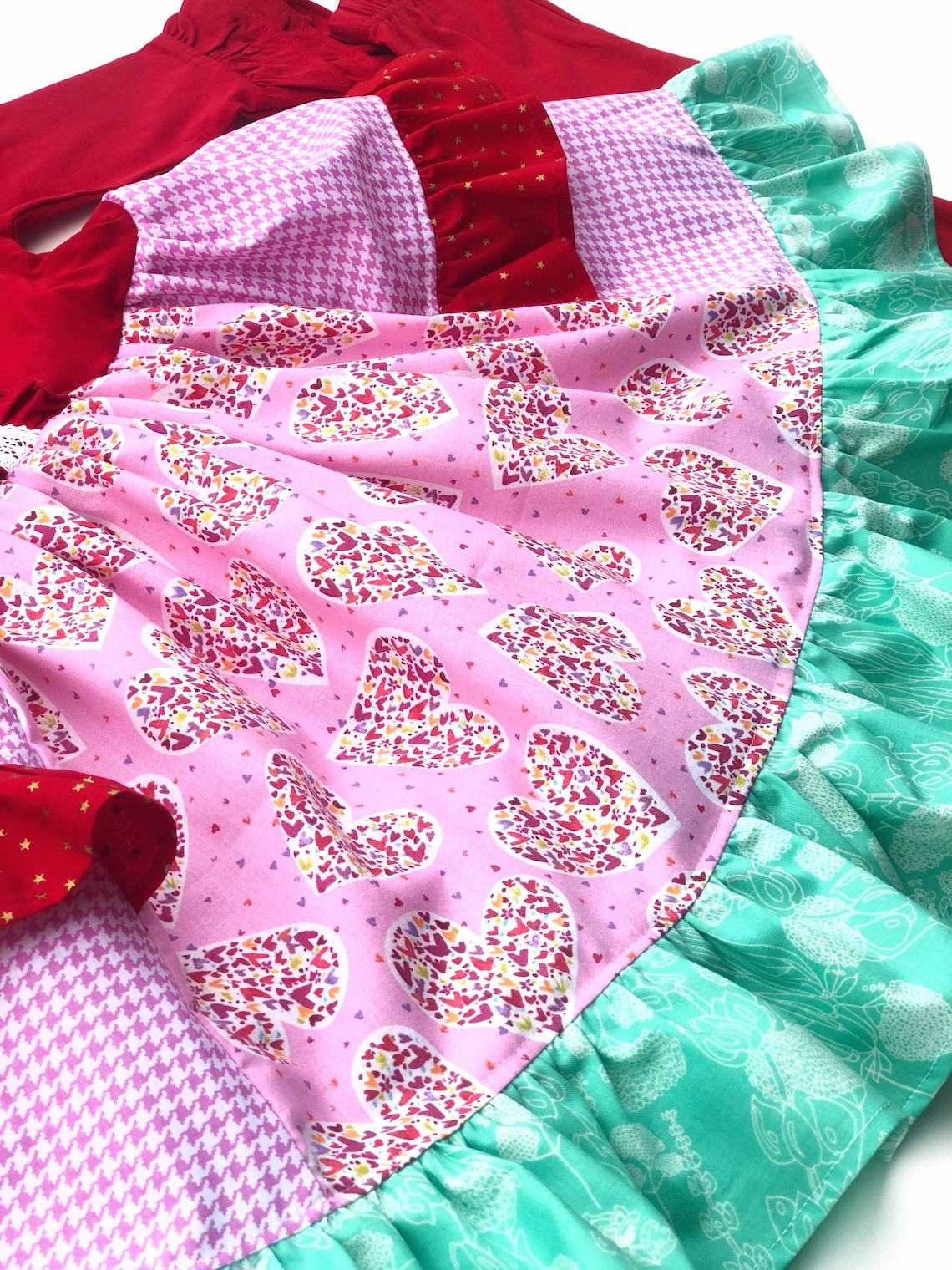 Girls Valentines Day Dress Girls Heart Dress12 18 2 3 4 5 6 - Etsy