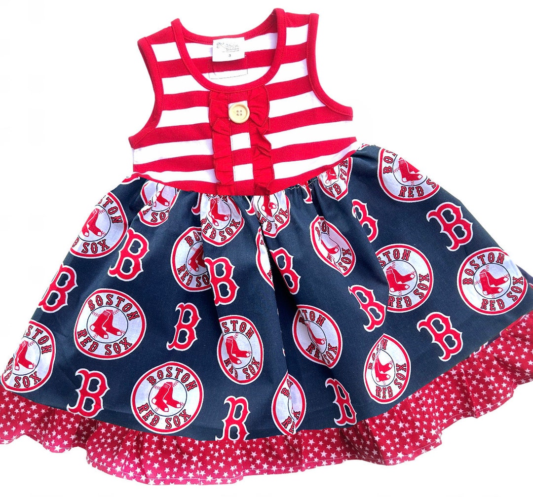 Girls Baseball Dress, Girls MLB Dress, Boston Red Sox Dress, Toddler ...