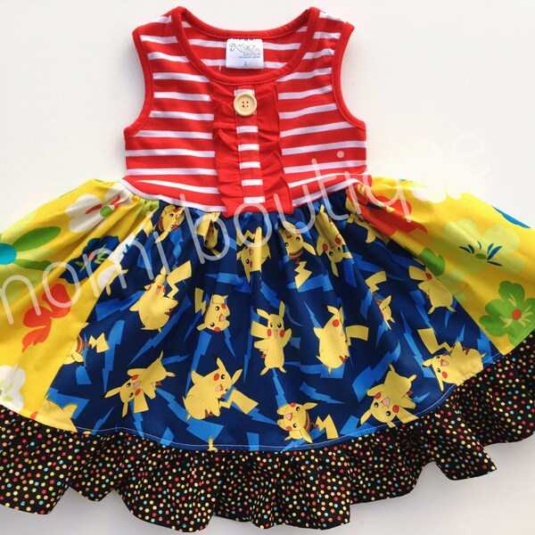 Girls Pikachu Dress - Etsy