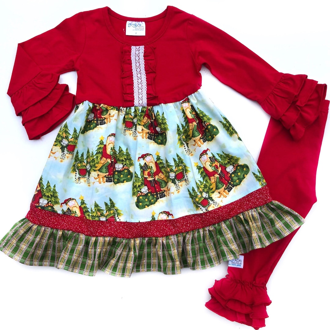 Santa Claus Dress | Girls Santa Dress, Toddler Christmas Dresses ...