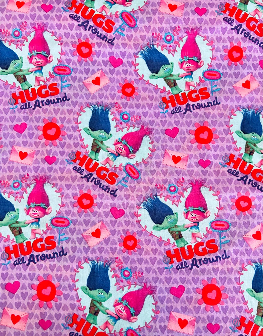 Troll Fabric Poppy Branch Licensed Fabric by Valentine Fabric CP63975 ...