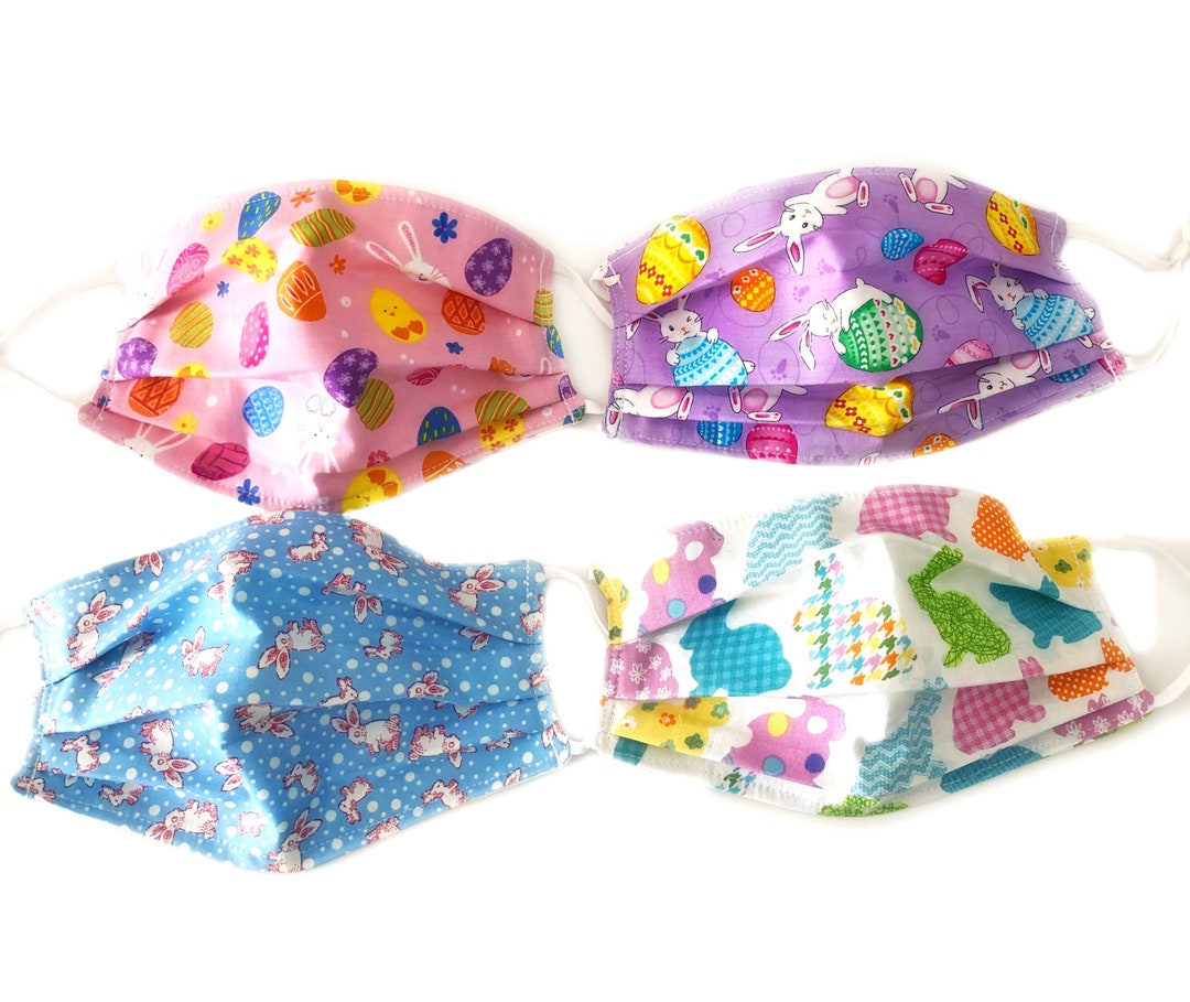 Easter Masks | Adjustable Mask Filter Pocket | Bunny Face Mask | Easter ...