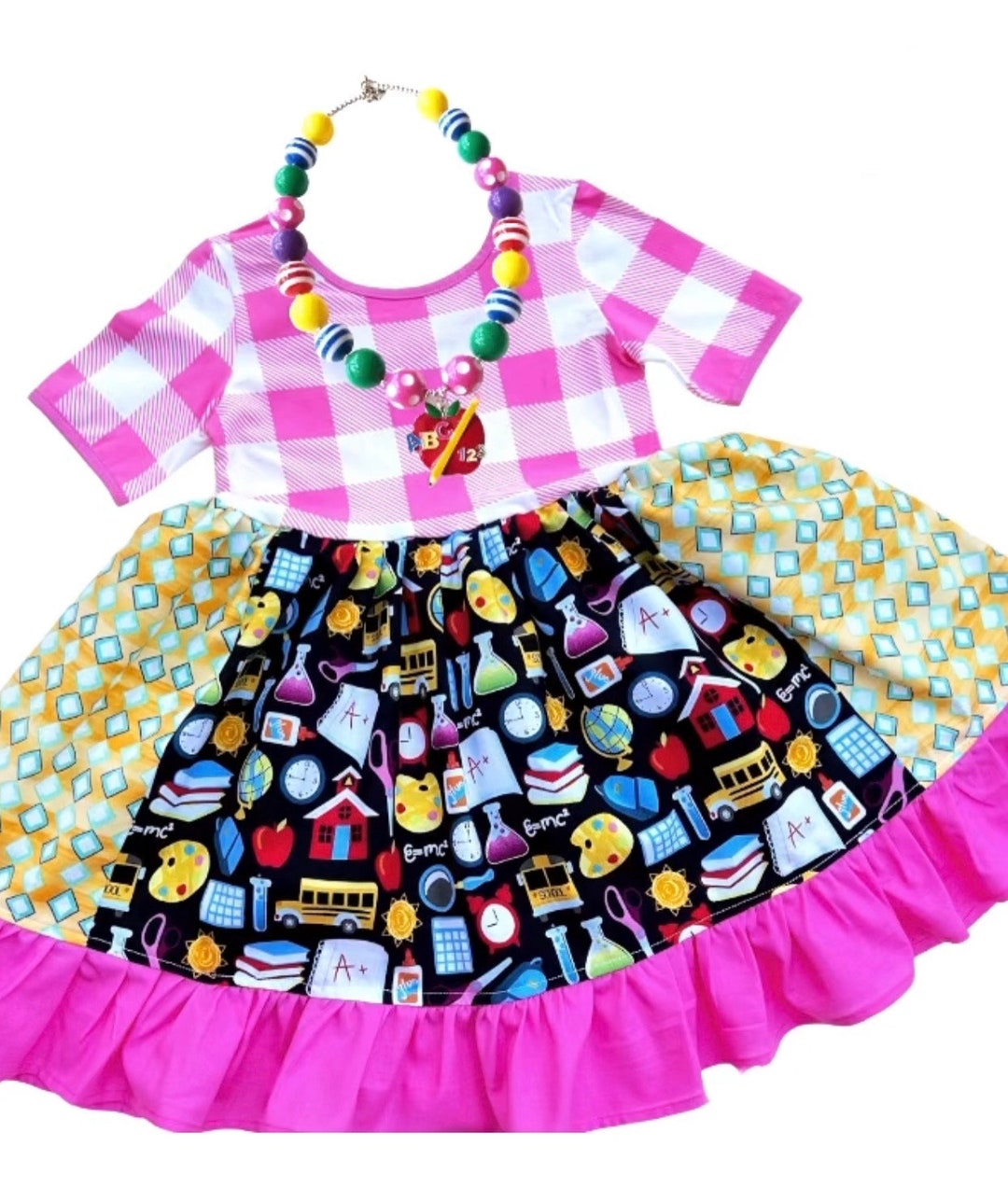 Back to School Dress Girls School Dress First Day of Kindergarten Dress ...