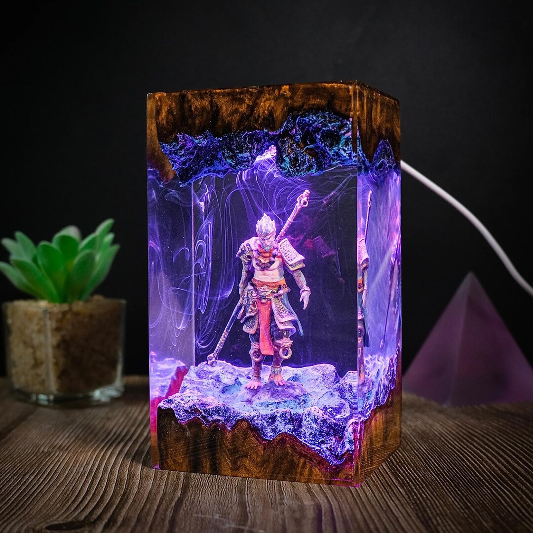 Blac.k Myth W.ukong Game Handmade Resin Lamp,diorama Resin Epoxy,epoxy ...