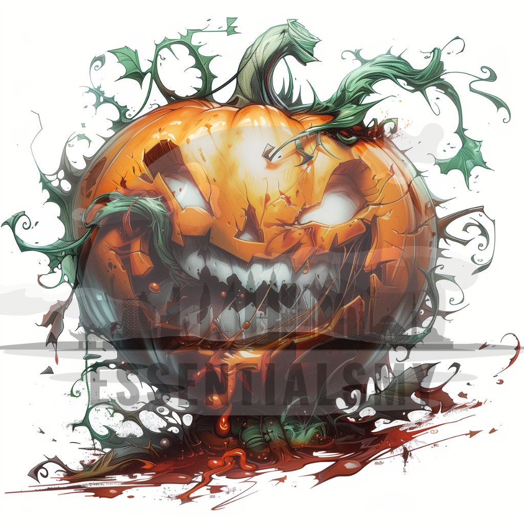 10X Halloween Pumpkin Monster SVG, AI, PNG, Digital Design - Etsy