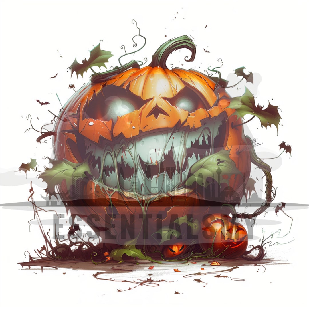 10X Halloween Pumpkin Monster SVG, AI, PNG, Digital Design - Etsy