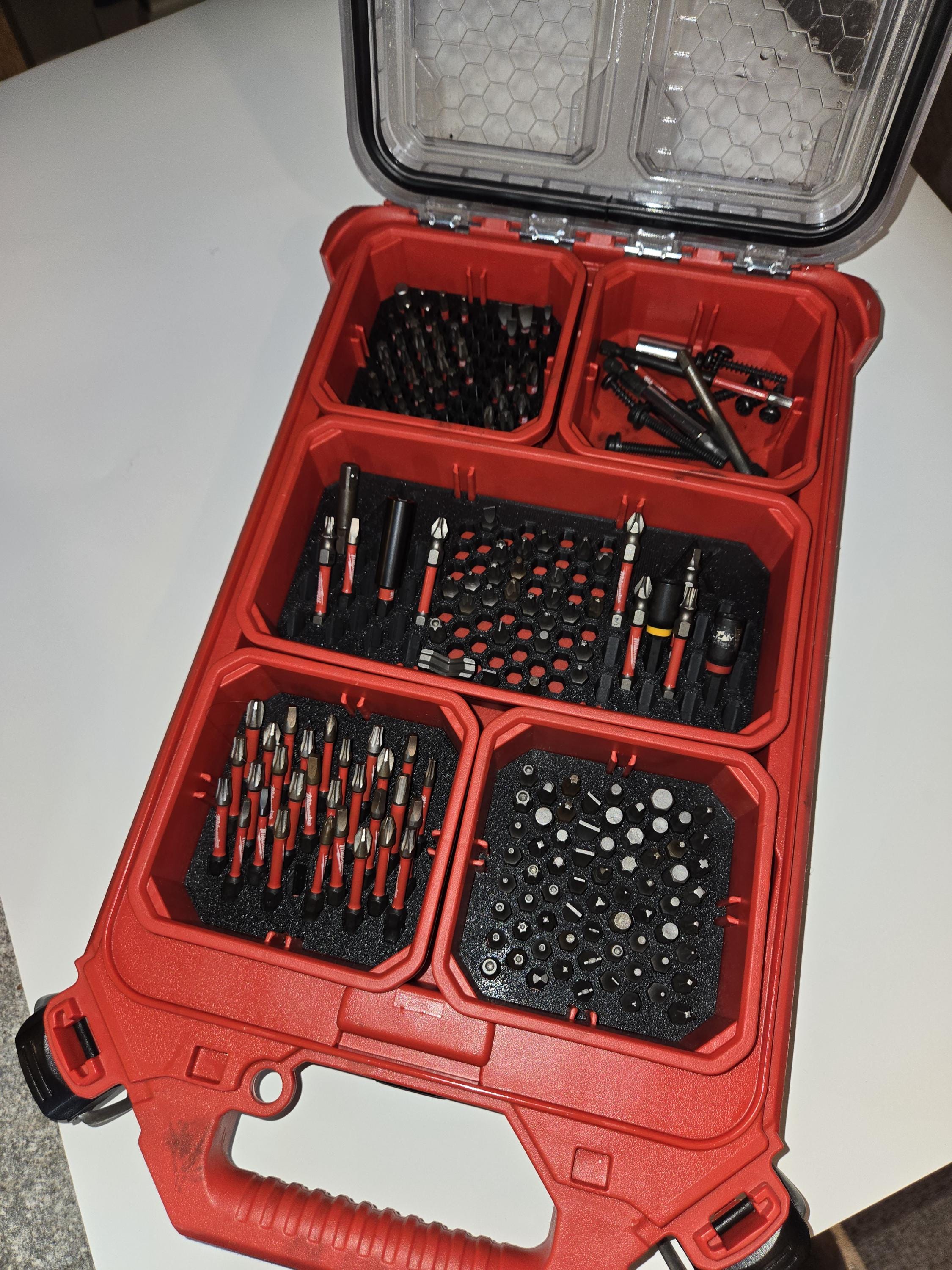 Milwaukee Packout Organizer | Low Profile | for up to 2" and 1/4" Bits ...