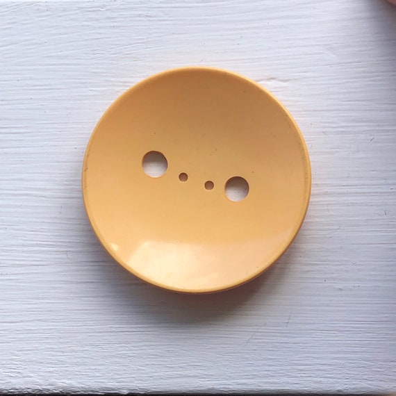 Sewing & Fiber Large Black Chunky Bakelite Button two leaves 1 1/2 ...