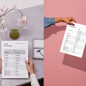 Common Restaurant Menu, Clean and Modern Design, Easy to Use Menu - Etsy