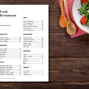 Common Restaurant Menu, Clean and Modern Design, Easy to Use Menu - Etsy