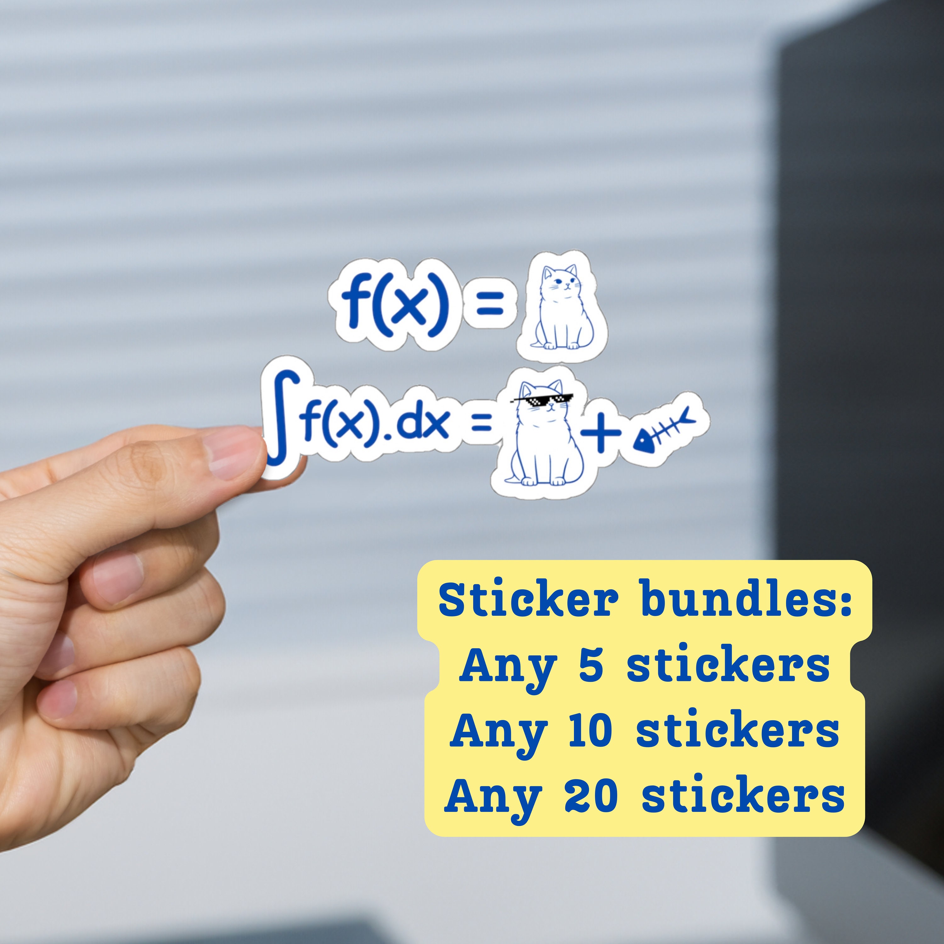Math Integral Funny Sticker Decal, Laptop Stickers, Tumbler Stickers ...