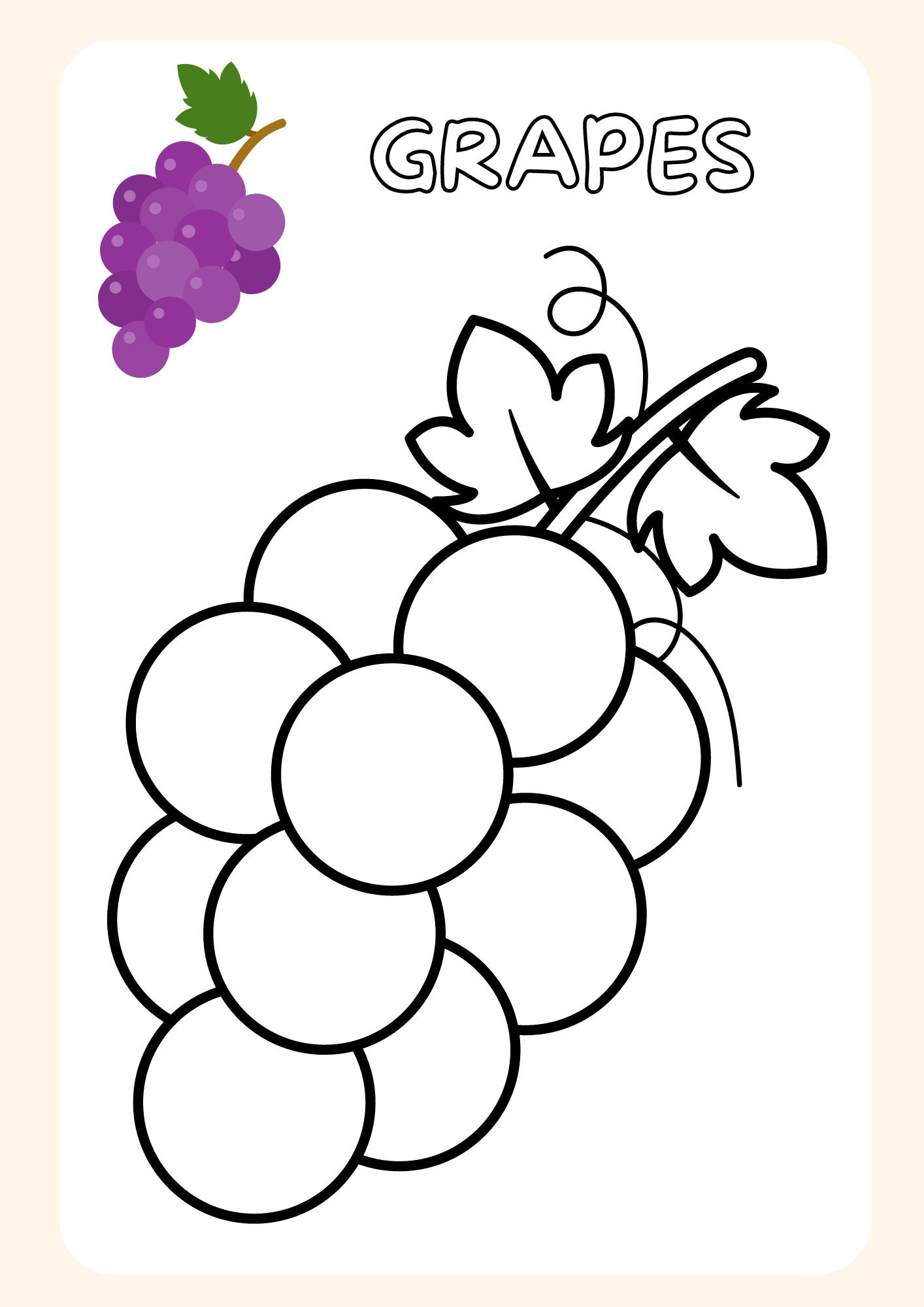 Fruits Coloring Pages for Kids 23 Printable,fun ,creative & Educational ...