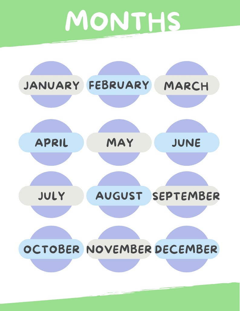 12 Preschool Educational Bundle Posters for Kids –printable Pages- ABC ...