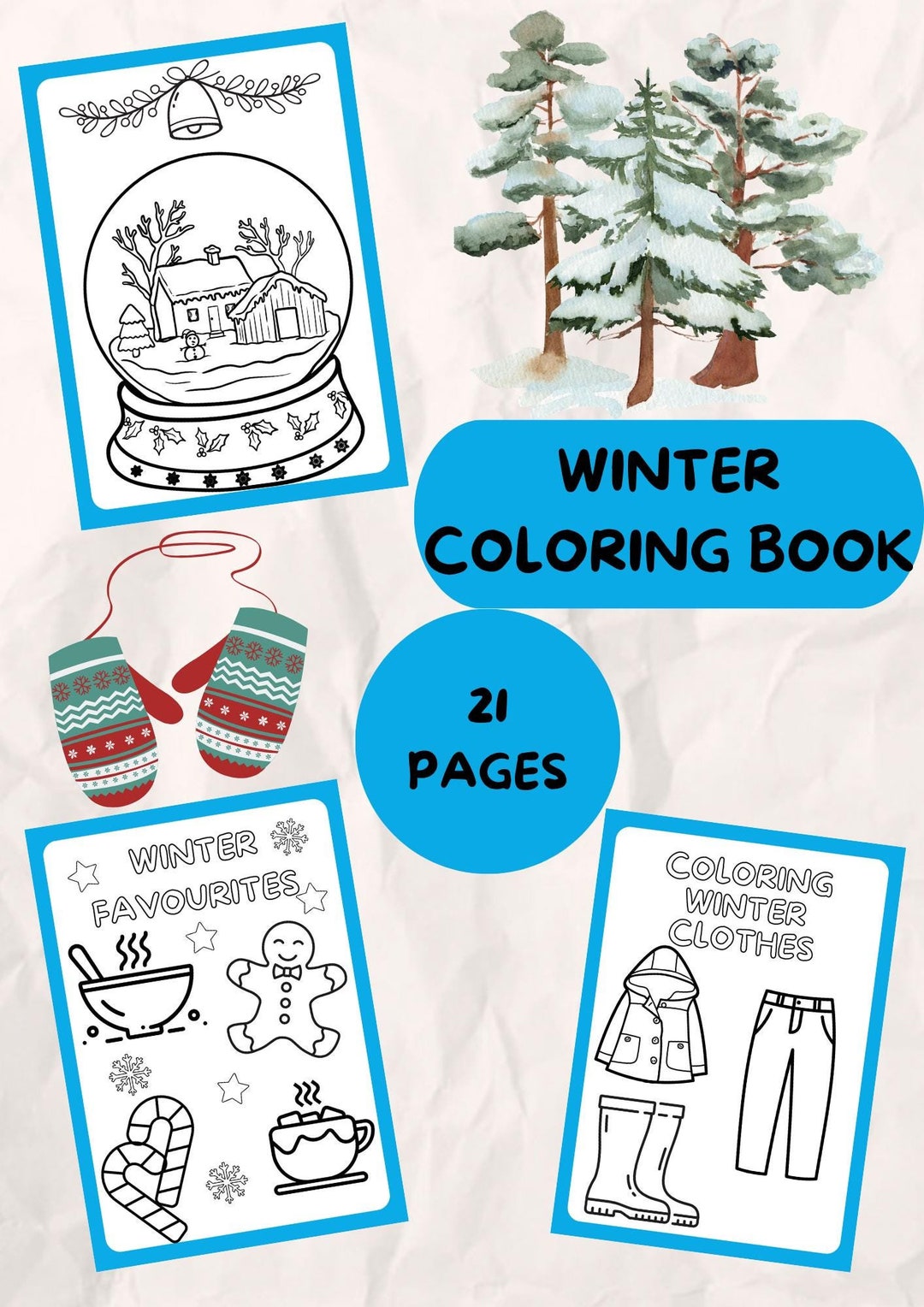Printable Winter Activity Coloring Pages for Kids – 21 Printable, Fun ...