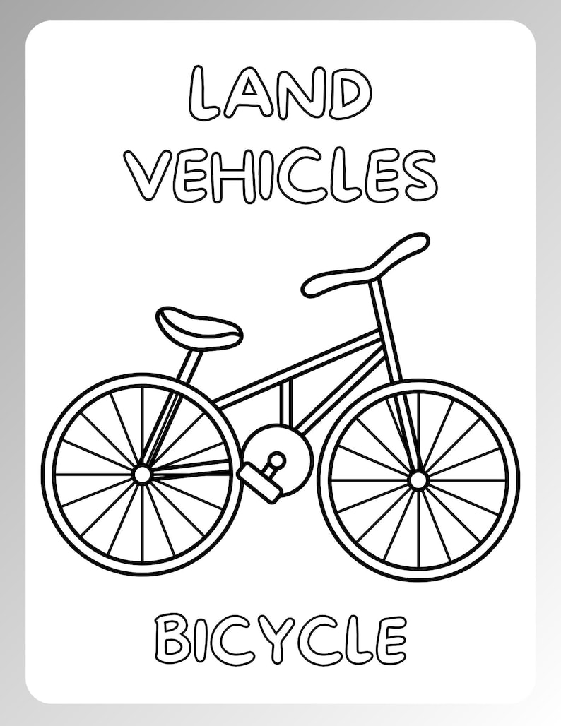 Vehicles Coloring Pages for Kids – 30 Printable, Easy Transportation ...