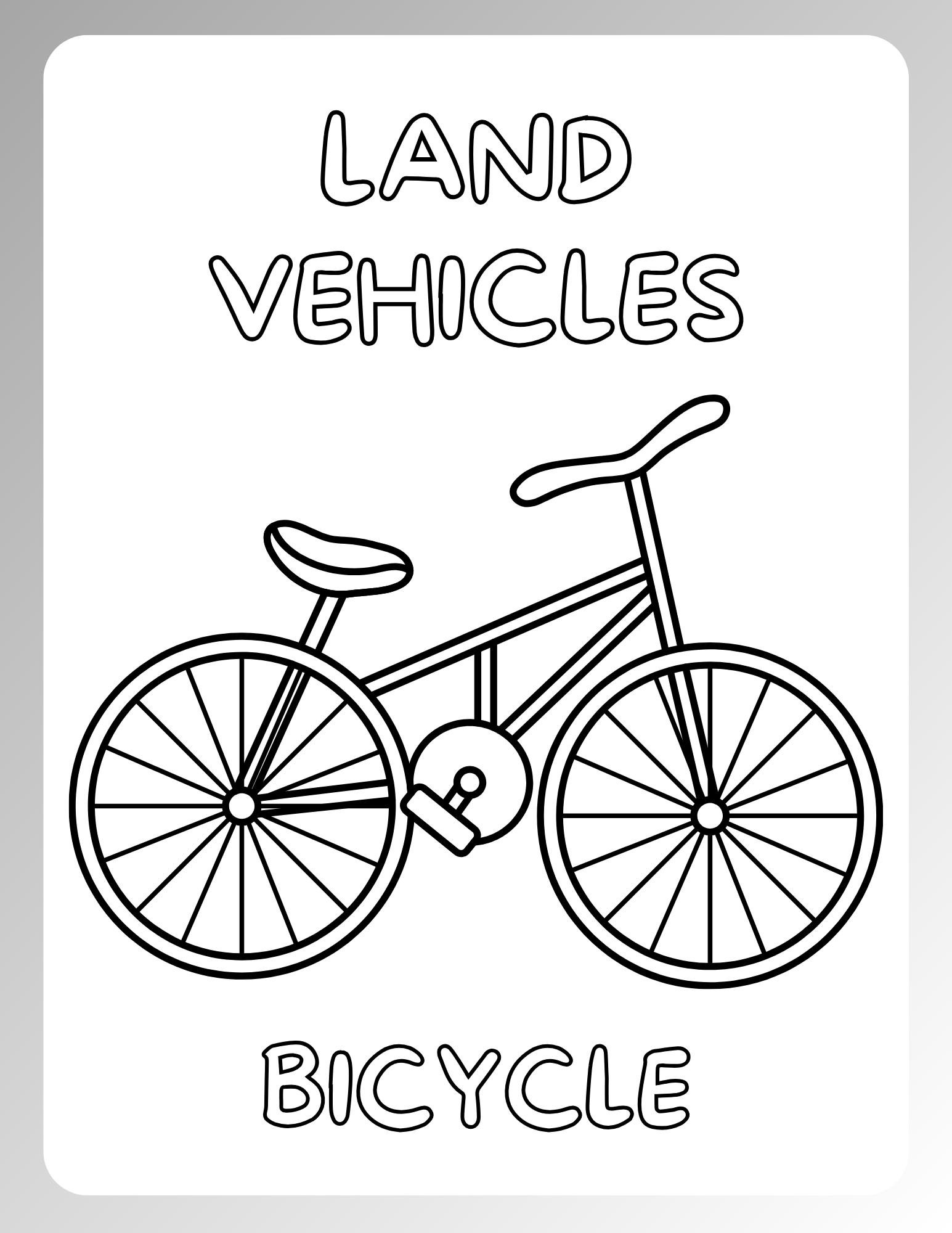 Vehicles Coloring Pages for Kids | 30 Printable Easy Transportation ...