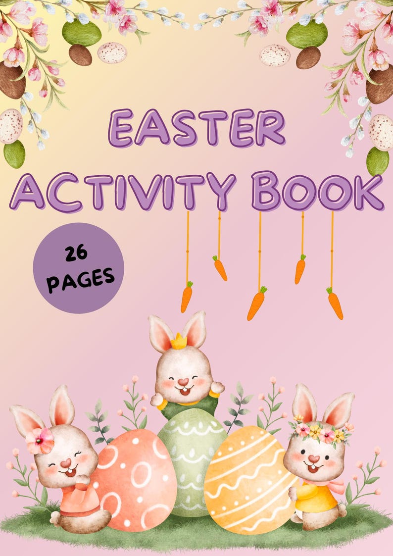 Printable Easter Activity Book for Kids – 26 Fun & Educational Worksheets Instant Download ...