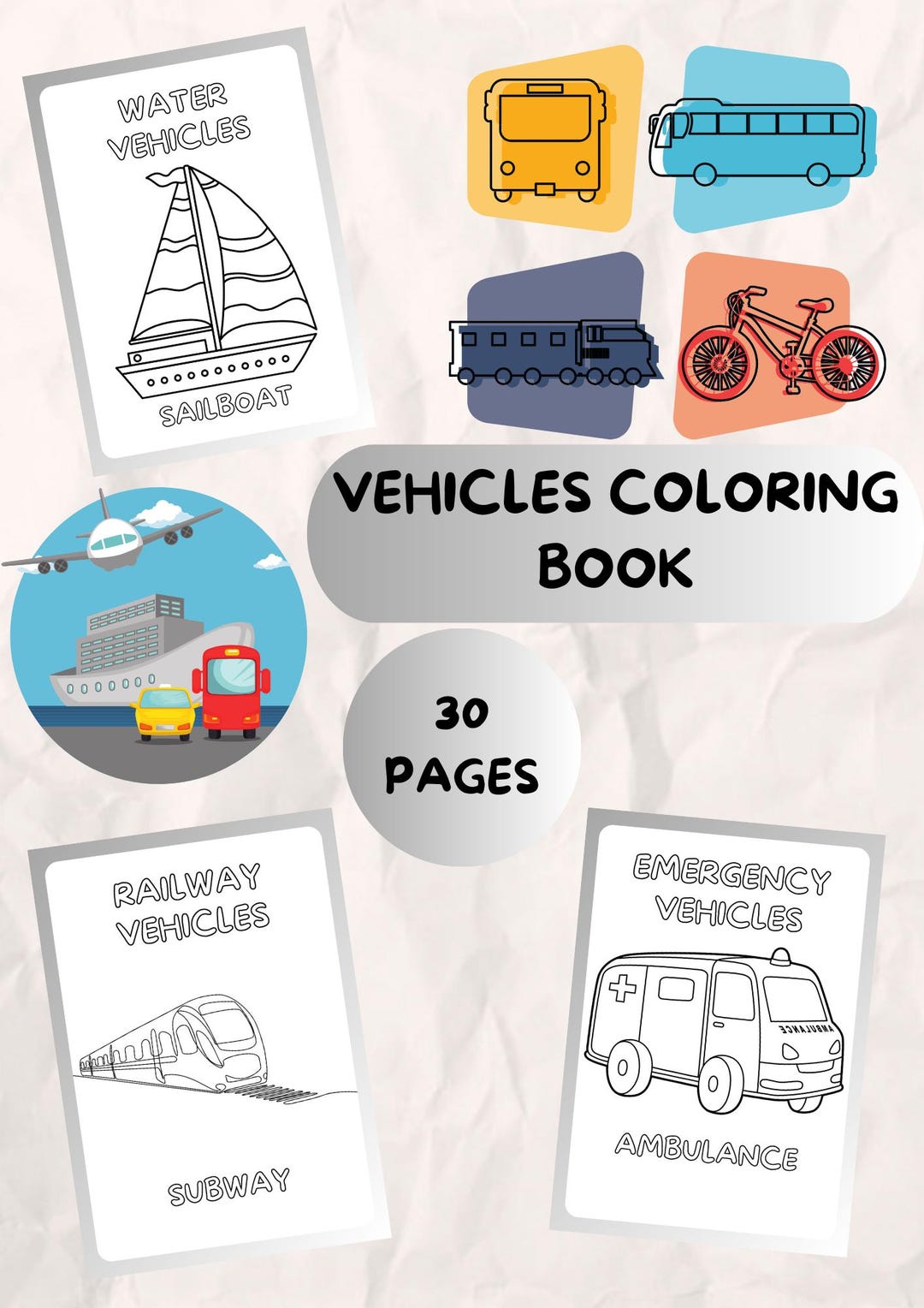 Printable Vehicles Coloring Pages for Kids – 30 Printable,fun ...