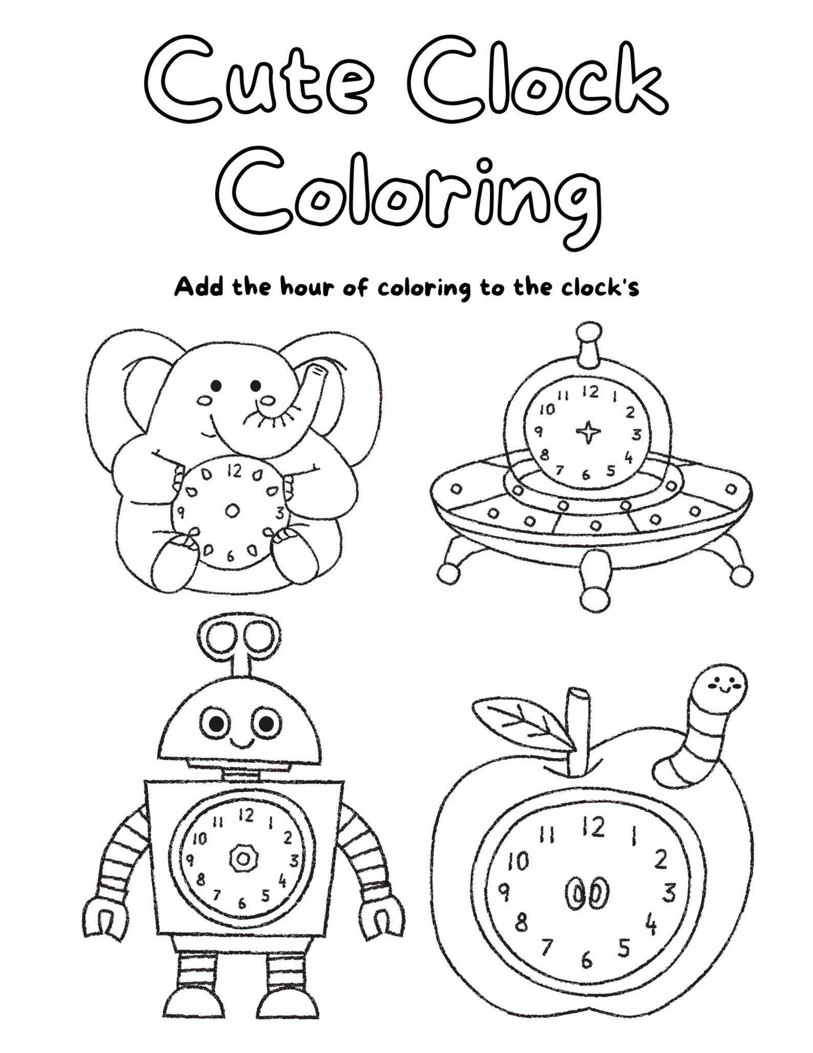 Learn the Clock – 30 Printable Pages - Fun & Educational Telling Time ...