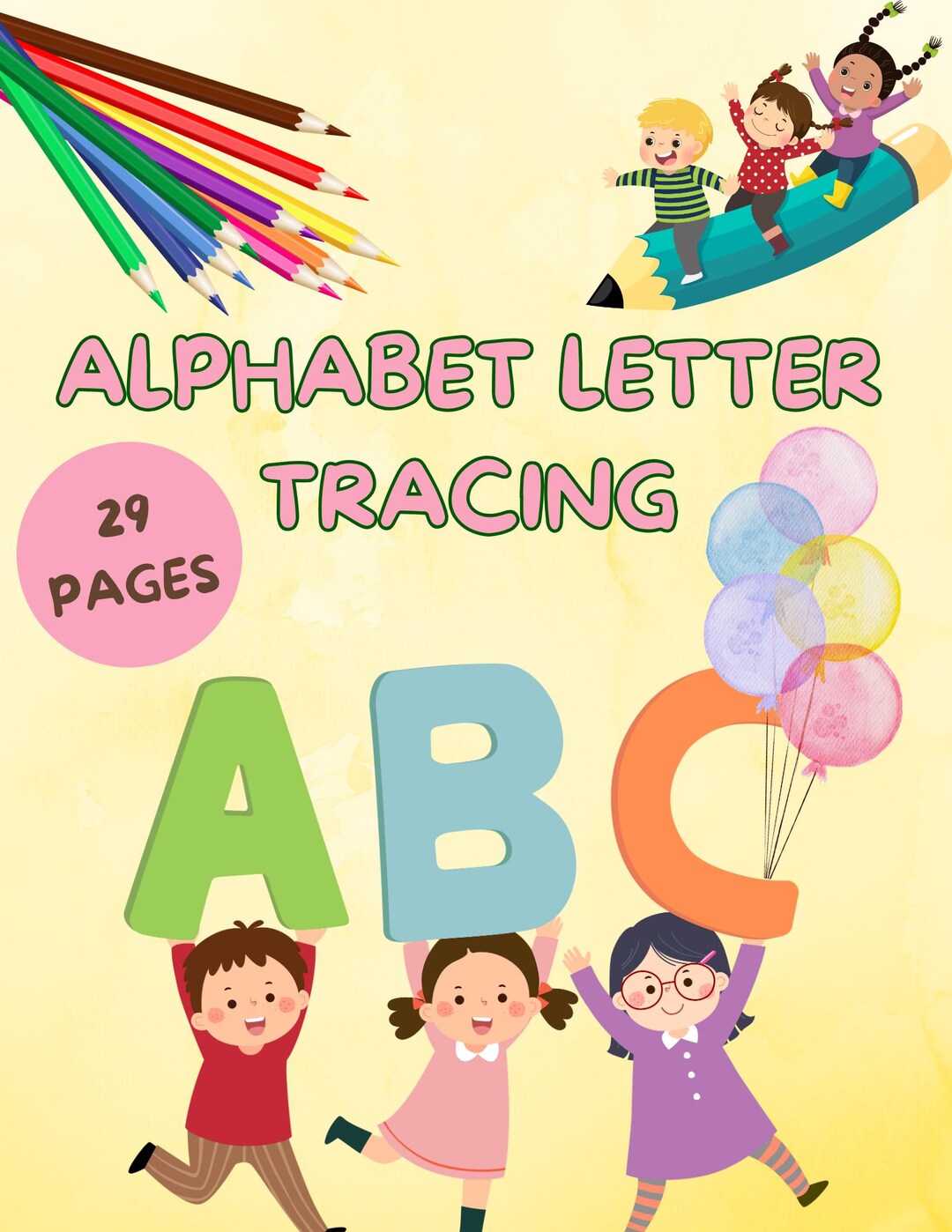 Printable Alphabet Letter Tracing Workbook – 29 Fun & Educational ...