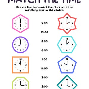 Learn the Clock – 30 Printable Pages - Fun & Educational Telling Time ...