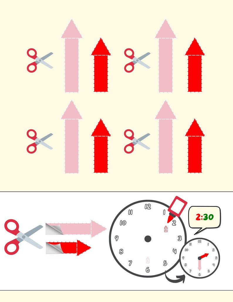 Learn the Clock – 30 Printable Pages - Fun & Educational Telling Time ...