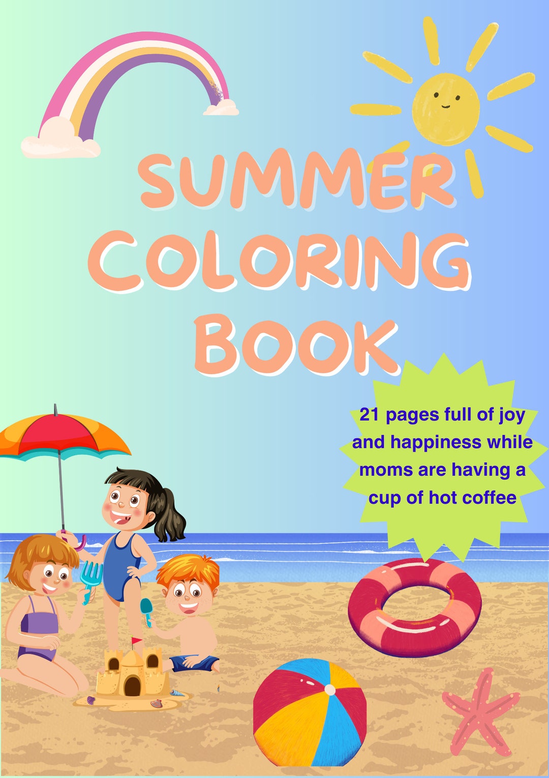 Summer Coloring Pages for Kids 21 Printable,fun & Creative and ...
