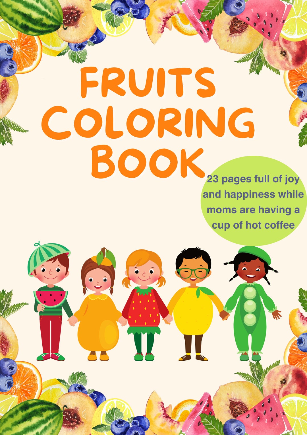Fruits Coloring Pages for Kids 23 Printable,fun ,creative & Educational ...