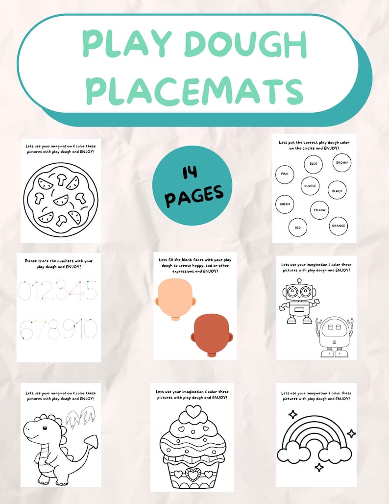 Printable Play Dough Mats for Kids – 15 Fun & Educational Montessori ...