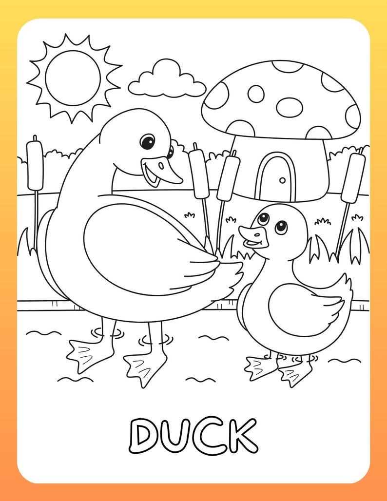 Farm Animals Coloring Pages for Kids –26 Printable, Fun & Educational ...