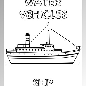 Vehicles Coloring Pages for Kids – 30 Printable, Easy Transportation ...