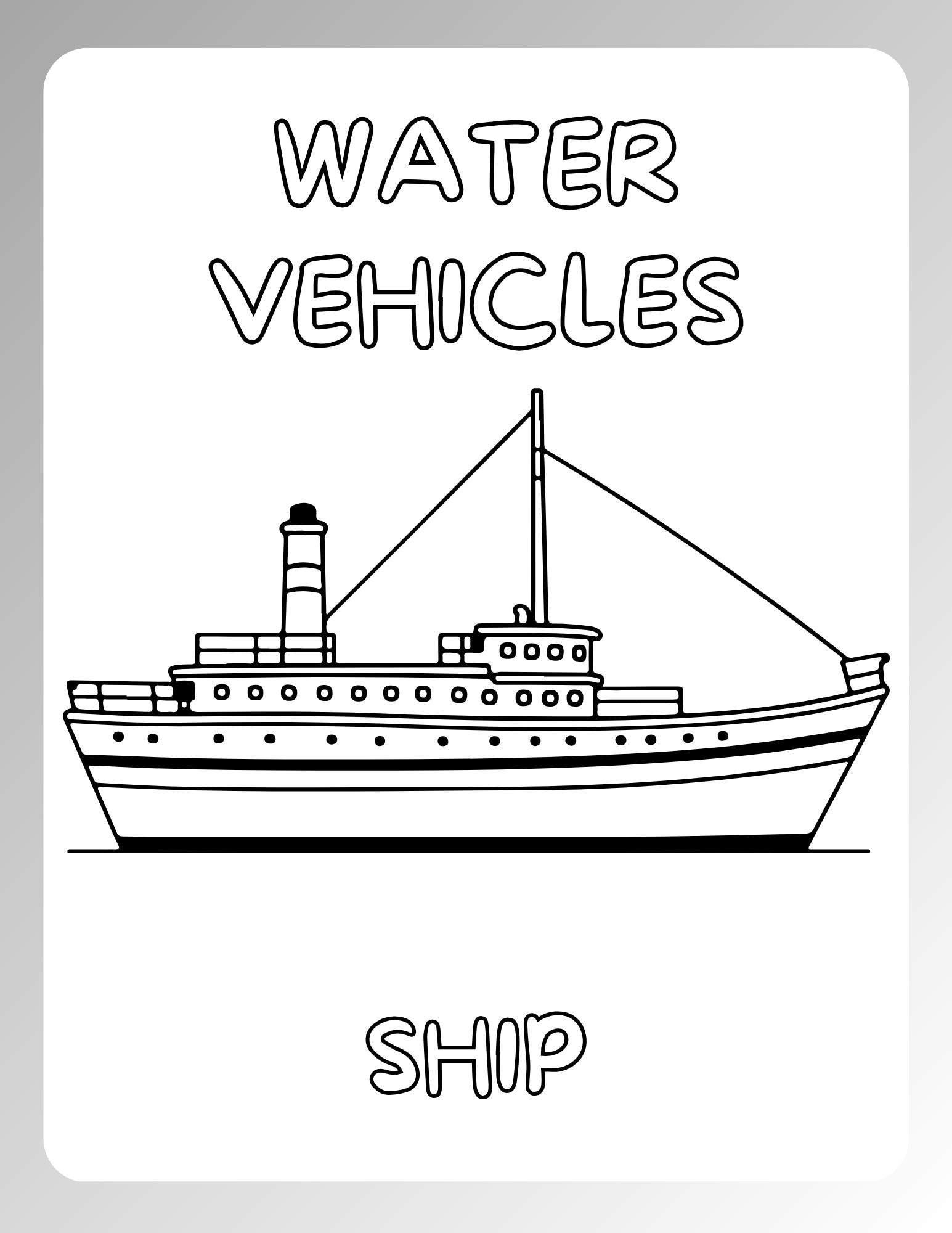 Vehicles Coloring Pages for Kids – 30 Printable, Easy Transportation ...
