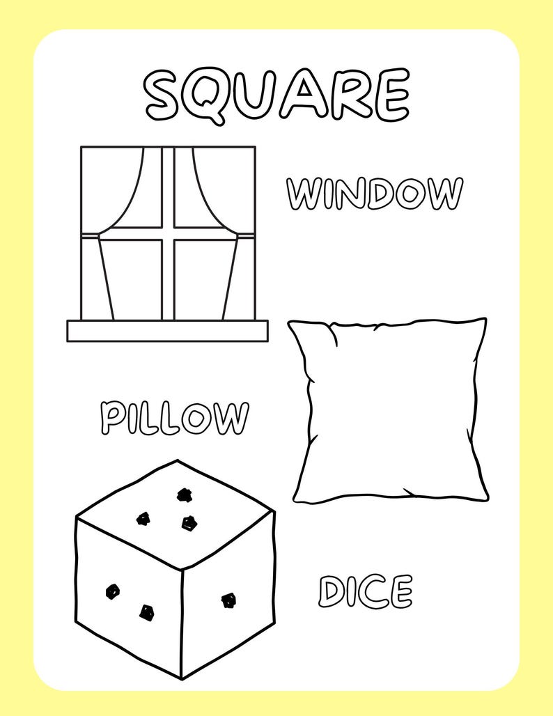 Basic Shapes Coloring Pages for Kids –26 Printable, Shape Recognition ...
