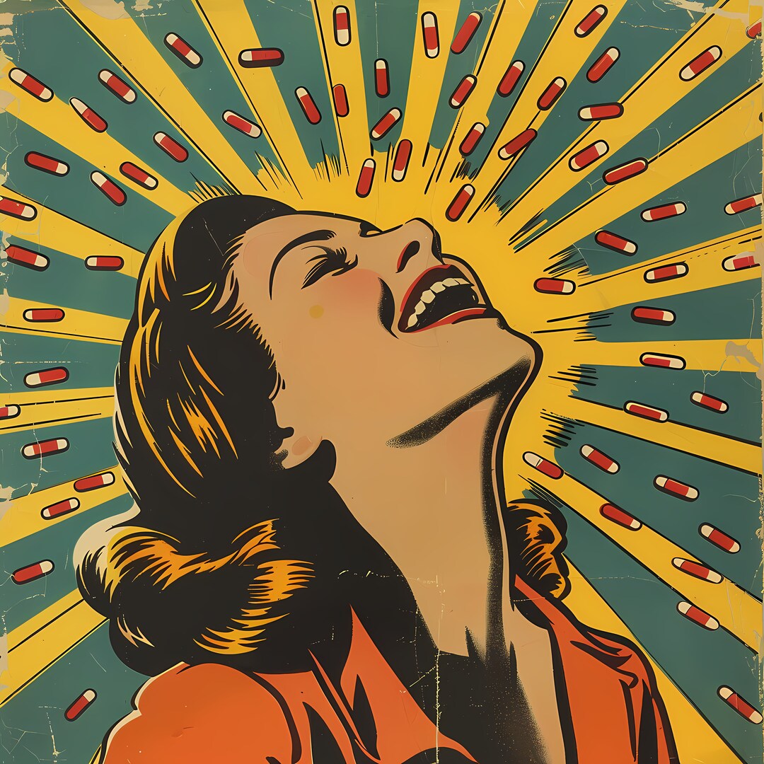 1950s Woman With Pills 2 - Etsy