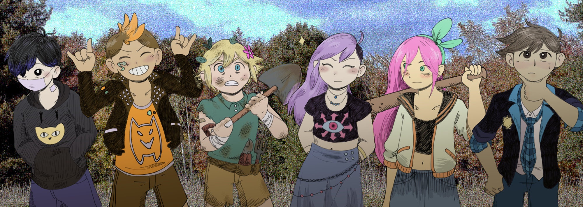 OMORI Hooligan Party Postcard Print Set - Etsy