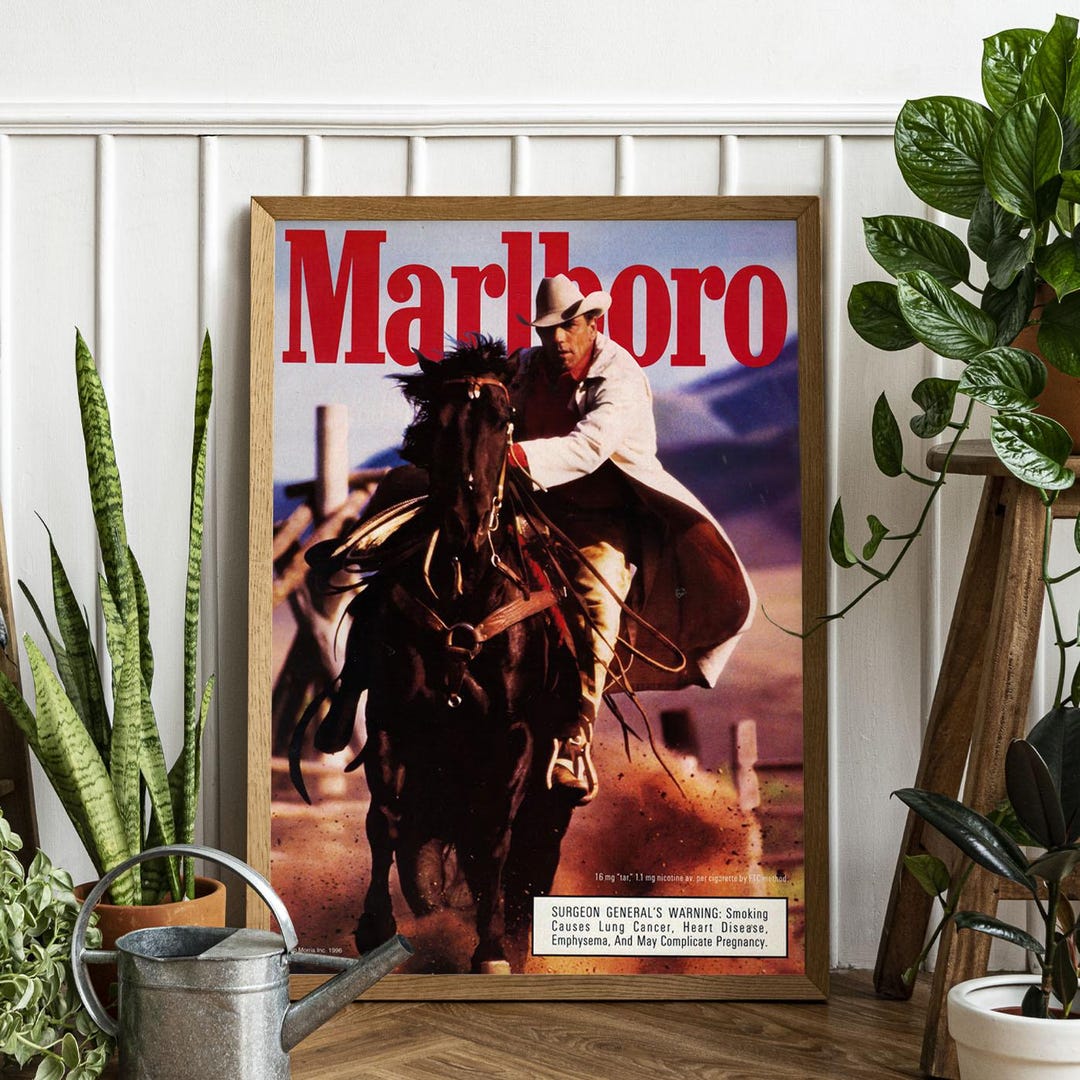 Marlboro Man - Marlboro Vintage Poster - Marlboro Cigar - Marlboro ...