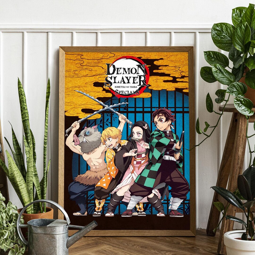 Demon Slayer Poster, Anime Canvas Wall Art, Demon Slayer Wall Art ...