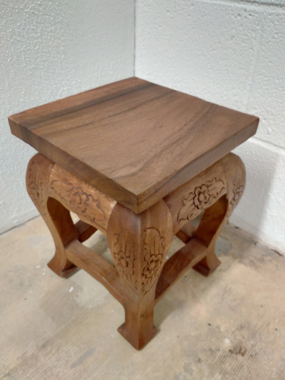 Opium Wooden Stand With Carving - Etsy