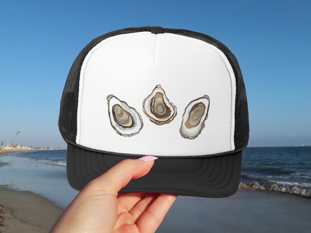 Summer Oysters Mesh Trucker Hat | Coastal Trucker Hat | Seaside Foam ...